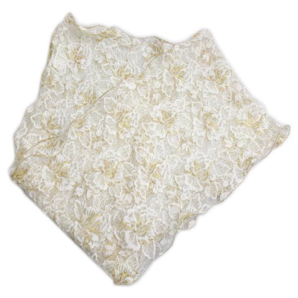 金糸入りのふわっと上品な花柄地模様レースがオシャレで豪華な帯あげ。人とは一味違うコーデで振袖姿がより上品＆オシャレに。古典的な振袖から、今風の振袖まで合わせれます。入学式・卒業式・記念式典・結婚式の披露宴・観劇・パーティー等の訪問着・付下げ...