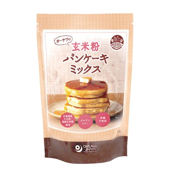 ◇砂糖・卵・乳製品不使用◇小麦不使用大人気の「砂糖不使用グルテンフリーパンケーキミックス」の米粉を玄米粉に置き換えた商品が新発売！ふっくらやさしい味わいで、米粉よりやや茶色がかった焼き色に仕上がります。程よい塩気があるので、おかず系パンケー...