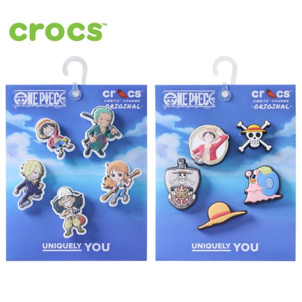 ONE PIECEコレクションのジビッツチャーム5パックが登場。クロックスや小物に付けて、ONE PIECEの世界観を楽しむことができます。ONE PIECE 5パックでは麦わらの一味が集結。モンキー・D・ルフィ、ロロノア・ゾロ、ナミ、ウソ...