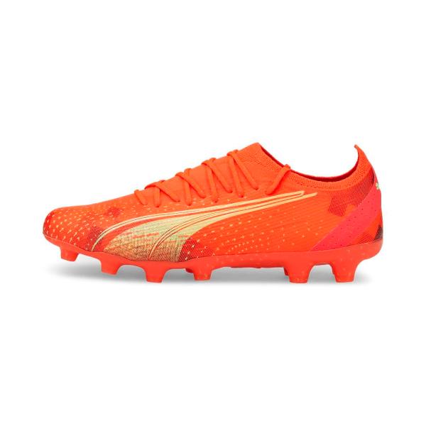 PUMA ULTRA ULTIMATE HG/AG品目：メンズサッカースパイク固定式シーズン：2022年秋冬モデル品番：106896カラー：03 フェアリーコーラル/フィジーライト/プーマブラックアッパー：合成樹脂（ポリウレタン）/合成繊維...