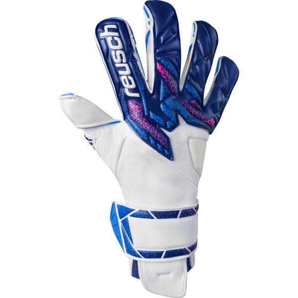 reusch ATTRAKT Re:Grip EVOLUTION品目：サッカーゴールキーパーグローブシーズン：2025年モデル品番：5570555カラー：4310 ブルー/ピンク/ホワイトパーム：リグリップラテックスカット：エボリューション...