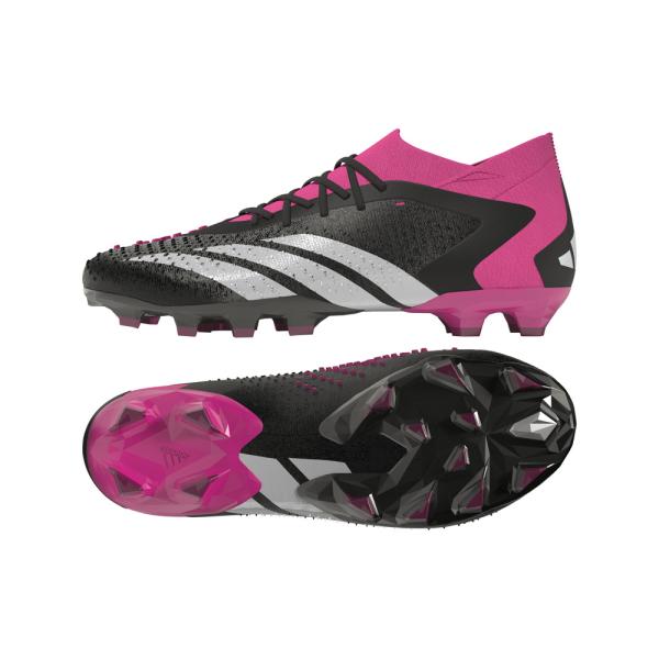 adidas PREDATOR ACCURACY.1 LOW AG品目：メンズサッカースパイク固定式シーズン：2023年Q1モデル品番：GW7070カラー：コアブラック/フットウェアホワイト/チームショックピンクアッパー：合成皮革/合成繊維...