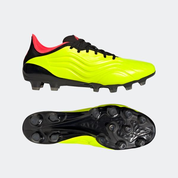 adidas COPA SENSE.1 HG/AG品目：メンズサッカースパイク固定式シーズン：2022年Q3モデル品番：HP2931カラー：チームソーラーイエロー/ソーラーレッド/コアブラックアッパー：合成皮革/天然皮革アウトソール：合成樹...