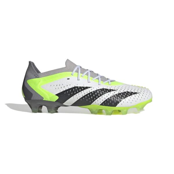 adidas PREDATOR ACCURACY.1 LOW AG品目：メンズサッカースパイク固定式シーズン：2023年Q3モデル品番：IE9454カラー：フットウェアホワイト/コアブラック/ルシッドレモンアッパー：合成皮革/合成繊維アウト...