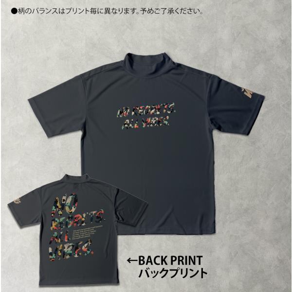 【プリント柄について】プリントのデザイン柄のバランスはプリント毎に異なりますので予めご了承ください。WG ゴルフ モックネック Tシャツ ”NO REGRETS” スミグレー 速乾・ドライストリート感を存分に盛り込んだデザインのWGブランド...