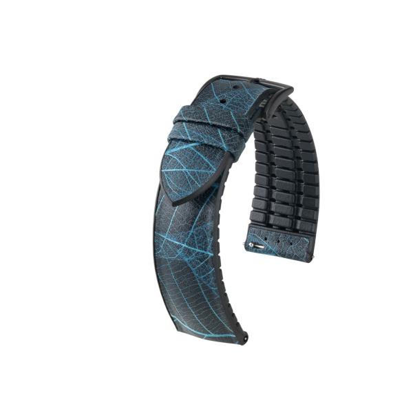 メーカー：HIRSCH ヒルシュ Leaf リーフ　製品名：0925046080-5-20　JANコード：50513083212　バンドカラー：ブルー　長さ：Lサイズ 尾錠側：80mm（尾錠含まず） 剣先側：120mm　厚さ：ベルト取付側：...