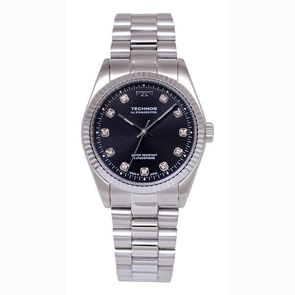 メーカー：TECHNOS テクノス　製品名：T9C33SB　JANコード：4589911885433　防水：5気圧防水　ケースサイズ（mm）：約37.0mm　バンド素材：ステンレス　ケース素材：ステンレス　商品仕様：TECHNOS（テクノス...