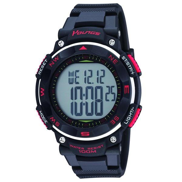 メーカー：YOUNGS ヤンズ製品名：YP11563-AJANコード：4961136979027説明1 仕様：クオーツ　ケース素材：ＡＢＳ　風防素材：アクリルガラス説明2 バンド素材：ポリウレタン説明3 防水：10気圧防水　説明4 歩数計　...