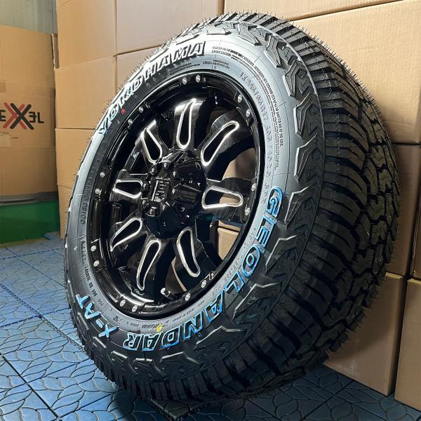 ホイールブランド LEXXEL WHEELホイール名 Balano offroad style -バレーノカラー ブラック/ミルドマシニングホイールサイズ 17×8.0オフセット +35P.C.D/ホール数 114.3/127-10Hタイヤ...
