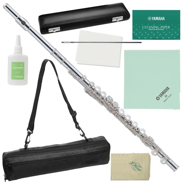 【以下対応不可　北海道 沖縄 離島 代引き 同梱】美しい輝きの銀メッキフルートは明るい音色が遠くまできれいに響き渡ります。雑誌掲載品。左手薬指のキイが楽に押さえられるようにキイ配列のセンターからやや外側に２つのキイが配列のオフセット。穴をぴ...