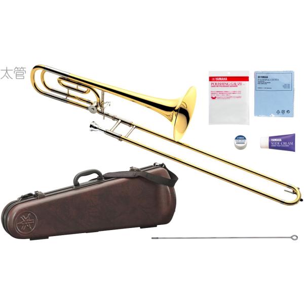 技術者調整品　店頭展示などはしていない新品。技術スタッフの管理の元管理しています。新品ですが入荷時に化粧箱に汚れがあります。Ｆアタッチメントを搭載したテナーバスモデル。腕の短い奏者の第6〜７ポジションの音程は Ｆレバーの使用により無理するこ...