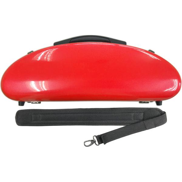 B♭ クラリネット用 レッド 楽器の形に型抜きされたハードケース。最新モデルクロームパーツモデル。取手も意以前のモデルよりもスタイリッシュになりました。雨などが進入しないように接合部にはとても丈夫なパッキン(?)のようなものが施されています...