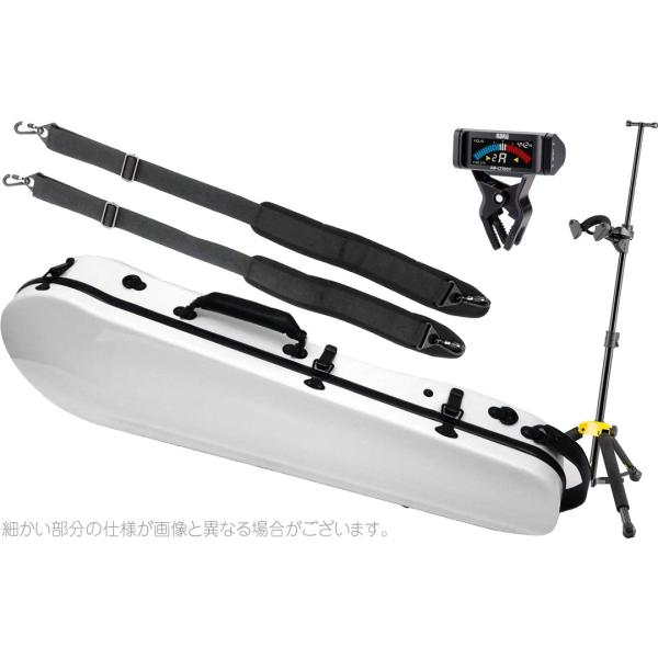 ビオラケースとスタンド,ビオラ用クリップチューナーのセット☆Carbon mac viola cases CFA-2 カーボンマック ビオラ用 ■重量 約2.0kg 別途 ストラップ 0.2kg■リュック可■中国製■対応サイズ ボディ長 3...