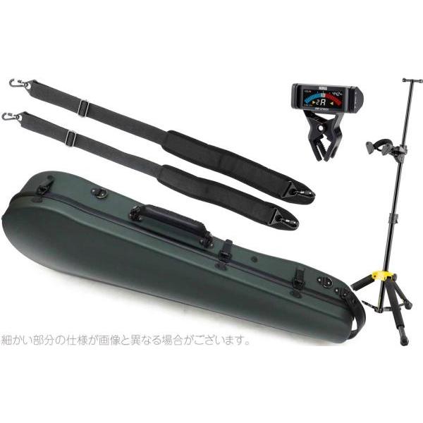 ビオラケースとスタンド,ビオラ用クリップチューナーのセット☆Carbon mac viola cases CFA-2S satin カーボンマック ビオラ用 サテン ハードケース サテンシリーズは、落ち着いた大人な雰囲気のカラーリングが特長...