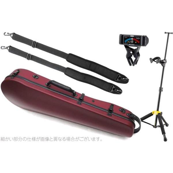 ビオラケースとスタンド,ビオラ用クリップチューナーのセット☆Carbon mac viola cases CFA-2S satin カーボンマック ビオラ用 サテン ハードケース サテンシリーズは、落ち着いた大人な雰囲気のカラーリングが特長...