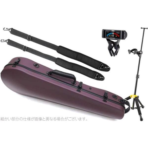 ビオラケースとスタンド,ビオラ用クリップチューナーのセット☆Carbon mac viola cases CFA-2S satin カーボンマック ビオラ用 サテン ハードケース サテンシリーズは、落ち着いた大人な雰囲気のカラーリングが特長...