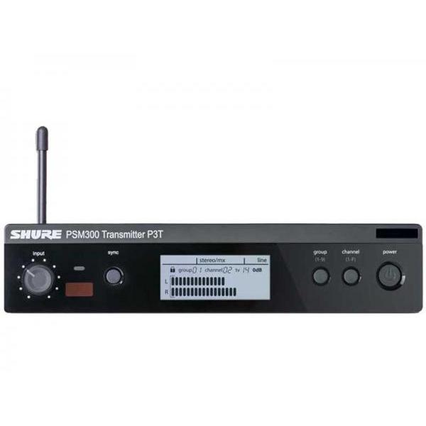 《 インイヤーモニターシステム 送信機 単品》※専用の受信機「 SHURE P3R-JB 」と組み合わせてご利用ください。P3T ワイヤレス送信機PSM 300 パーソナルモニターシステムに対応するワイヤレス送信機・シングルチャンネル、ハー...