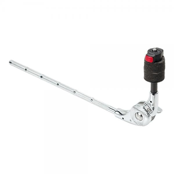 MC66、MC7 などのクランプやラチェットアームにアタッチして使用する、12mm 径のブームアーム。先端部は 8mm ネジで、Quick-set Cymbal Mate (QC8) が取り付けてあります。ブームアーム長さ :300mm