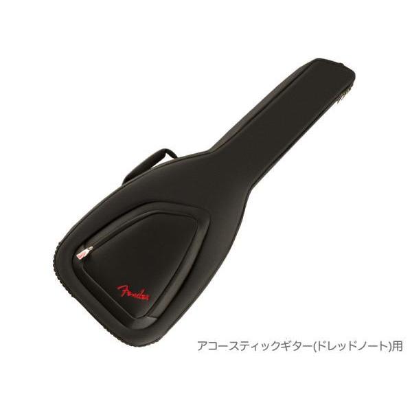 フェンダー純正ドレッドノート用ギグバッグです。外装には耐久性に優れた600デニールのポリエステルを使用、内装は10mm厚のパッドと手触りの良いマイクロファイバーが使用され、大切な楽器を衝撃や傷から防いでくれます。フロントのポケットには小さな...