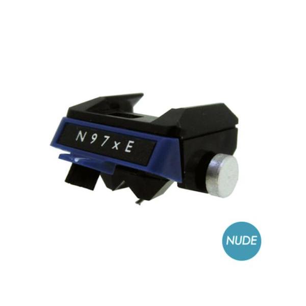 192-n97xe NUDEは、Shure（シュアー）のレコードカートリッジ：M97xEに使用できる、メーカーが製作した純正の針ではない、純正針と同等の性能を備えた代替針（交換針）です。この代替針（交換針）は「無垢ダエン針」タイプです。丸針...