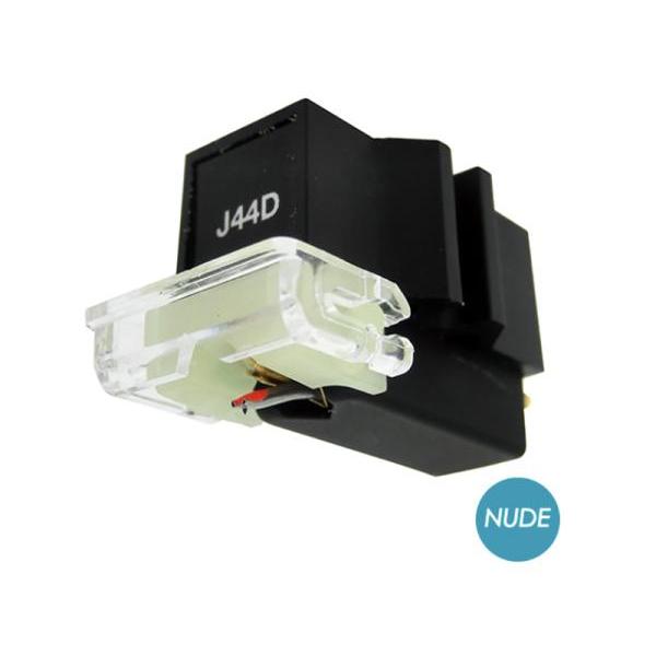 J44D AURORA IMP NUDEは、SHURE（シュアー）のレコード針N44G、及び弊社の交換針N44Gに使用できるカートリッジです。DJ用に特化したモデルです。ハードなスクラッチでも針飛びしにくいのが特長です。さらにクラブなどの暗...