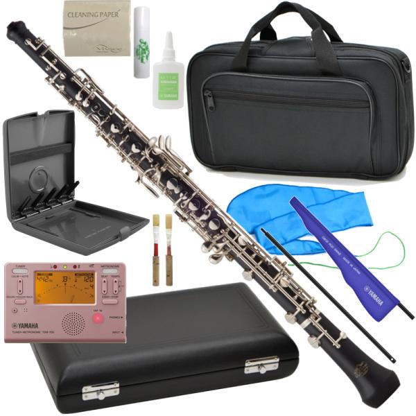 木材が貴重になり木製の楽器はお値段も高騰。エボニー 黒檀 の粉末を樹脂と混合した新素材のオーボエ。とにかく安い。割れにくく 温度や湿度の変化に影響されにくいので エアコンの効いた室内 屋外と場所を選ばず気軽に演奏していただけます。2枚リード...