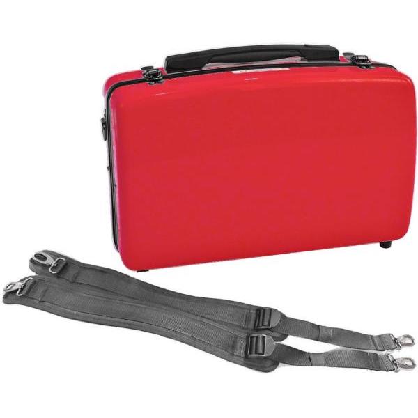 楽器の形に型抜きされたハードケース。最新モデルクロームパーツモデル。取手も以前のモデルよりもスタイリッシュになりました。雨などが進入しないように接合部にはとても丈夫なパッキン(?)のようなものが施されています。ホールド性の高い落とし込み式内...