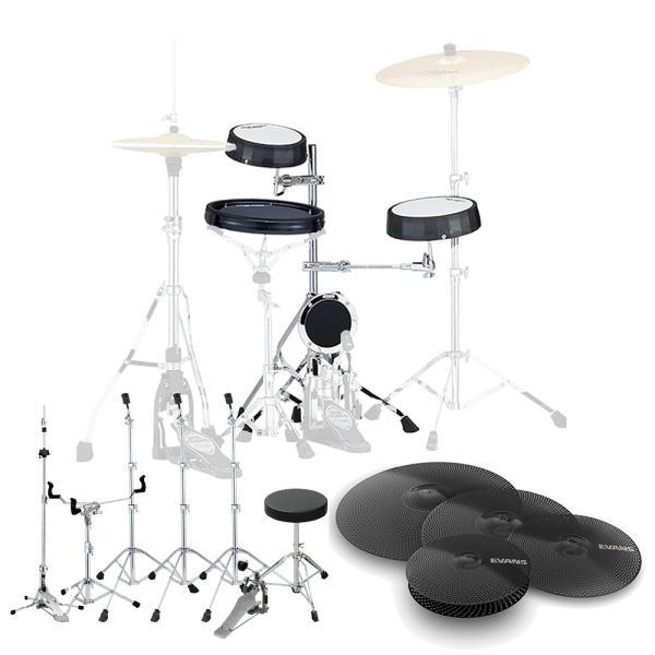 【セット内容】・TAMA TTK4S True Touch Training Kit (スネアドラム、バスドラム、タム、フロアタム、タムパッドスタンド)・EVANS ECP-DB-1 dB One Cymbal Pack (ハイハットシンバ...