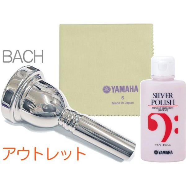 BACHマウスピース 細管 6-1/2Aは長期在庫のアウトレット品です。箱なしでキズ、ちょっとした凹み、刻印不備、変色などがある製品です。(ご使用に問題ない程度)▼セット内容＊BACHマウスピース(以下) アウトレット＊ヤマハ シルバーポリ...