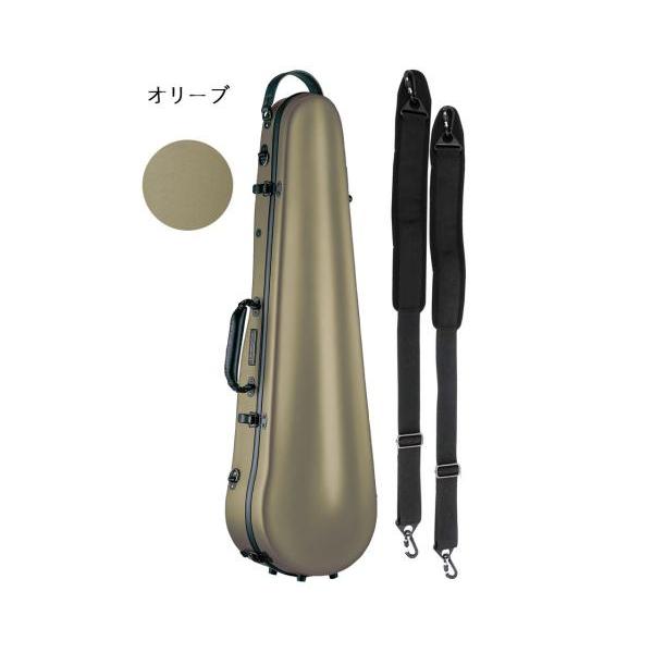 例外【北海道/沖縄/離島/代引き/同梱あり】実費送料請求。【カラー：サテンオリーブ】■カーボンマック バイオリン用 カーボンファイバー製 ハードケースサテンカラー CFV-2 satin Carbon mac violin cases：カー...