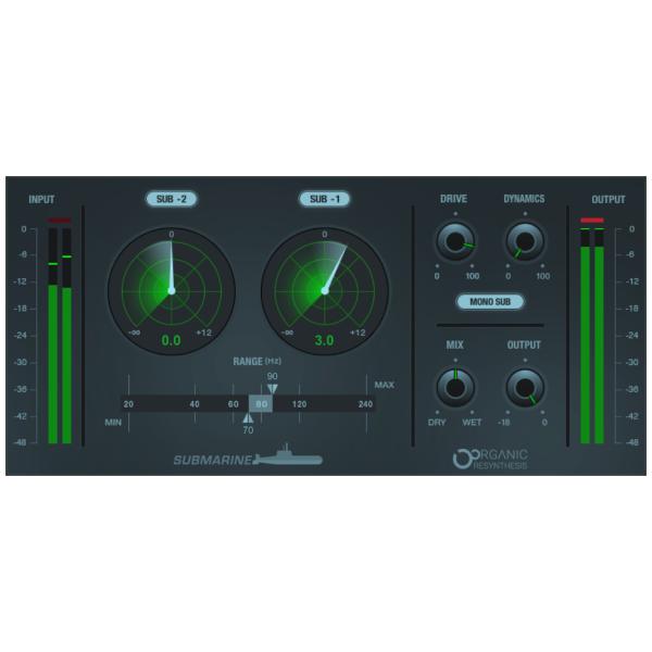 WavesのOrganic ReSynthesisテクノロジーによる、Submarineの2機のサブハーモニック・ジェネレーターは、大きなサウンドシステムにおいても非常にバランスの取れた超低域を生み出します。超低域は現代的な音楽制作の要です...