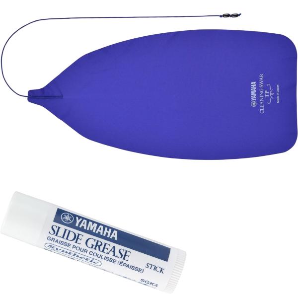 スワブ、スライドグリスのセットです。トランペット、コルネット、フリューゲルホルンなどにおすすめです。＊YAMAHA Cleaning Swab CLSTP3　クリーニングスワブ TP3  CLSTP3 管楽器 楽器 お手入れ お掃除■トラン...