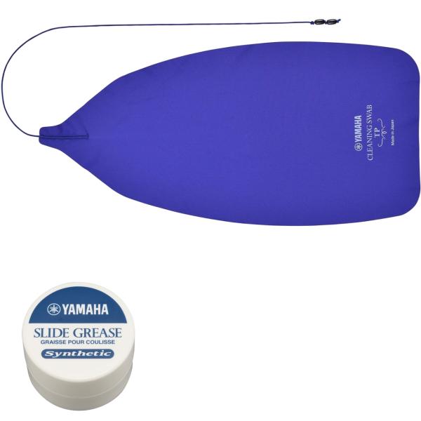 スワブ、スライドグリスのセットです。トランペット、コルネット、フリューゲルホルンなどにおすすめです。＊YAMAHA Cleaning Swab CLSTP3　クリーニングスワブ TP3  CLSTP3 管楽器 楽器 お手入れ お掃除■トラン...