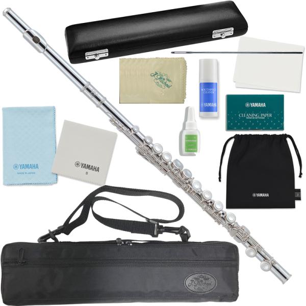 【以下は対応不可　北海道 沖縄 離島 代引き 同梱】美しい輝きの銀メッキフルートは明るい音色が遠くまできれいに響き渡ります。雑誌掲載品。左手薬指のキイが楽に押さえられるようにキイ配列のセンターからやや外側に２つのキイが配列のオフセット。穴を...