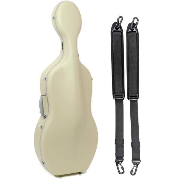 返品交換不可。例外として【沖縄/離島/代引き/同梱あり】は対応できません。ご注文された場合はキャンセルとさせていただきます。ミルキーホワイト  milky white グレーライン チェロ用カーボンマックハードケース CFC-2S サテン　...