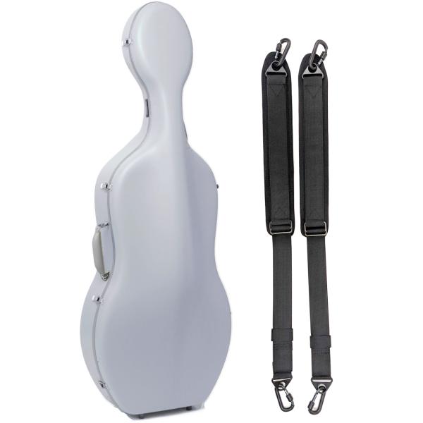 返品交換不可。例外として【沖縄/離島/代引き/同梱あり】は対応できません。ご注文された場合はキャンセルとさせていただきます。ミルキーブルー  milky blue グレーライン チェロ用カーボンマックハードケース CFC-2S サテン　Ca...