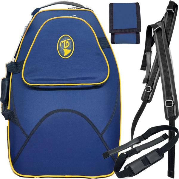 【以下対応不可　北海道 沖縄 離島 代引き】通常のナイロン製MB5stH ブルーカラーのエッジ(縁)部分/ロゴをイエローに。デタッチャブルベルホルン用のケース。Marcus Bonna(マーカスボナ)デタッチャブルベルホルン用のケース。ファ...