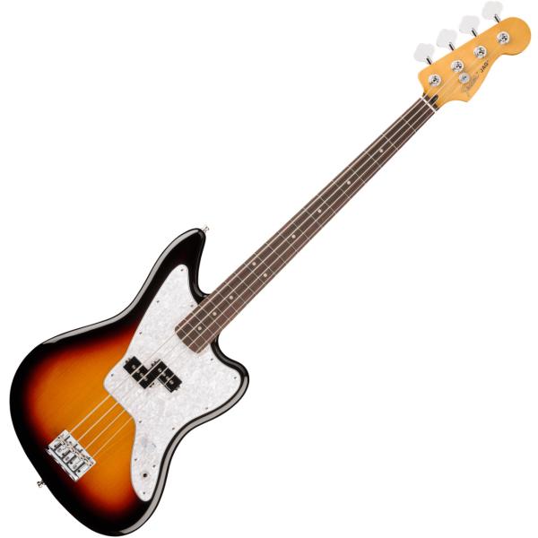 Fender Limited Edition Mark Hoppus Jaguar Bassは、Blink-182のベーシスト、マーク・ホッパスが現在ステージで演奏しているのと同じ限定シグネイチャーモデルです。Jaguarシェイプのボディに...