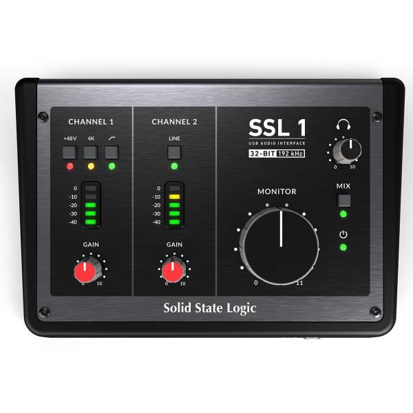 32bit 192KHz の次世代AD/DAコンバーター搭載SSL1はSSLデザインのハイクオリティなマイクプリアンプを１基搭載した 1 mic In + 1 Line In / 2 Line Out のUSB-Cオーディオインターフェース...