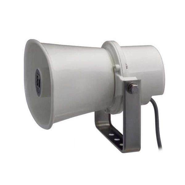 SC-705AM   5W ハイインピーダンススピーカー・ホーンスピーカー　トランス付・小型軽量で広報、案内放送に適した明瞭性の良いスピーカーです。ホーンA筒はアルミで粉体塗装仕上げ、アングル、ねじ類はステンレスを用い、耐候性に優れています...