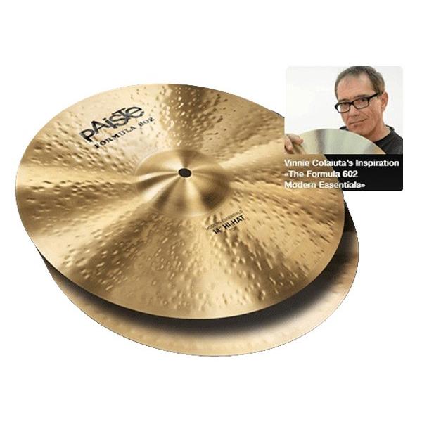 ■メーカー：PAISTE（パイステ）■シリーズ：FORMULA 602 MODERN ESSENTIALS■タイプ　：ハイハット■サイズ　：15インチ■特徴　　：スタンダードハイハットサウンド。ややピッチの低い15インチサイズ。※このシンバ...