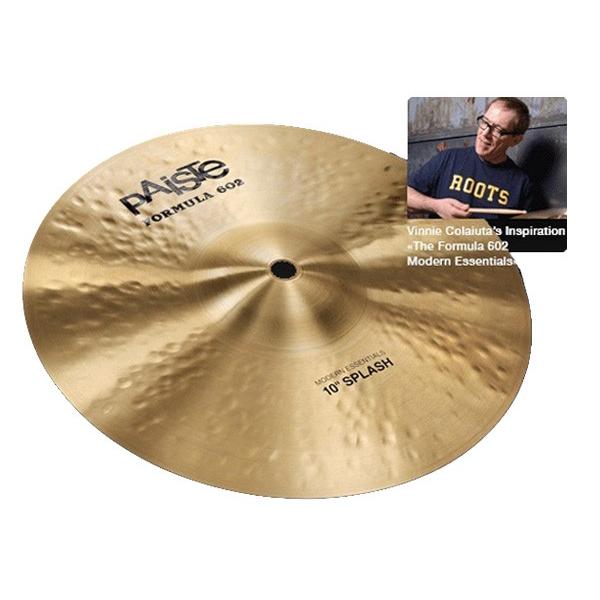 ■メーカー：PAISTE（パイステ）■シリーズ：FORMULA 602 MODERN ESSENTIALS■タイプ　：スプラッシュ■サイズ　：10インチ■特徴　　：うるさ過ぎないエフェクト効果。伝説の【602ブロンズ】（CuSn20）から製...