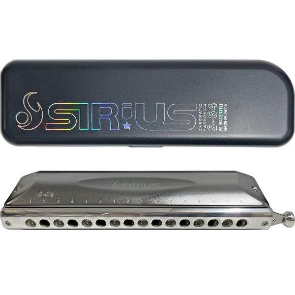 SIRIUS S-64C シリウス クロマチックハーモニカ スライド式フルクロマチック。 本体内部に剛性と質量を増すおもりを装着で今までに無いサウンド。ファビュラスシリーズで培われたリード設計と新設計のウェイテッドボディで太く芯があり 尚且...
