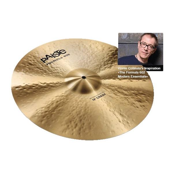 ■メーカー：PAISTE（パイステ）■シリーズ：FORMULA 602 MODERN ESSENTIALS■タイプ　：クラッシュ■サイズ　：22インチ■特徴　　：透明感の中にも深く暖かみのあるクラッシュサウンド。ソフトで速いレスポンスが特徴...