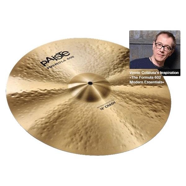 ■メーカー：PAISTE（パイステ）■シリーズ：FORMULA 602 MODERN ESSENTIALS■タイプ　：クラッシュ■サイズ　：17インチ■特徴　　：透明感の中にも深く暖かみのあるクラッシュサウンド。ソフトで速いレスポンスが特徴...