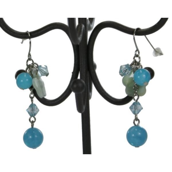 春、夏に、涼し気なカラーのピアスです。 サイズ長さ：4cm