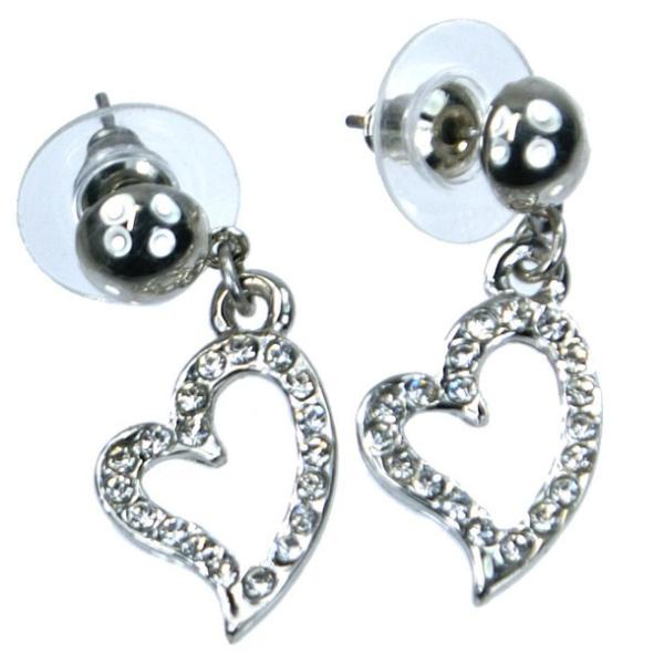 ＣＺダイヤでいっぱいの内側くりぬき ピアスです。 サイズ縦：1.5cm横：1.3cm材質鉛フリー