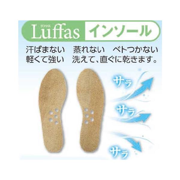 商品名  Luffasインソール素材  ラファスとは、ルーファ（へちま）の複数形ですサイズ  ２２ｃｍ〜２７ｃｍまで対応。フリーサイズ同封の型紙を足のサイズに応じて大きめにカットし、出来た型紙に合わせてインソールをカットして頂くことで、ぴっ...