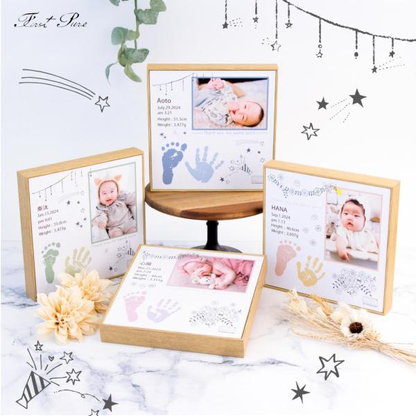 写真1枚と手形足形と出生情報が可愛らしいカラーでイラストと一緒に残せるメモリアルアイテムお仕立券でのお届けだから出生情報が分からなくてもプレゼントできる手足を汚さないインクキット付で安心・安全だから贈りやすいお仕立券でお届け先の指定が可能だ...