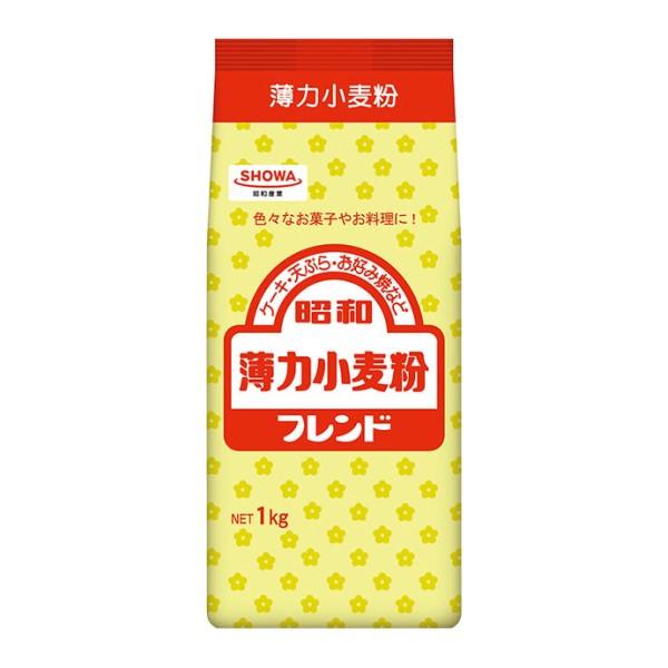 良質な原料小麦と優れた技術により作られた薄力小麦粉です。天ぷらのほか、フライの打ち粉やお菓子、お好み焼など幅広いお料理にお使いいただけます。1)名称：小麦粉2)原材料：小麦粉3)内容量：1kg 4)賞味期限：開封後お早めにお召し上がりくださ...